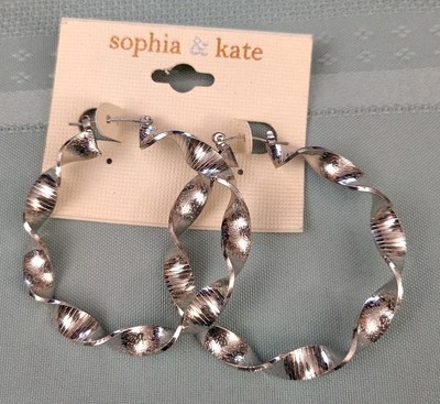 Brand New Sophia & Kate Drop And Silver-tone Hoop Earrings | eBay