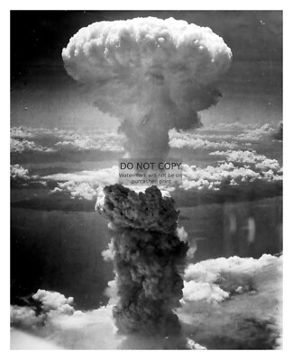 NUCLEAR EXPLOSION MUSHROOM CLOUD OVER NAGASAKI WW2 8X10 PHOTO | eBay