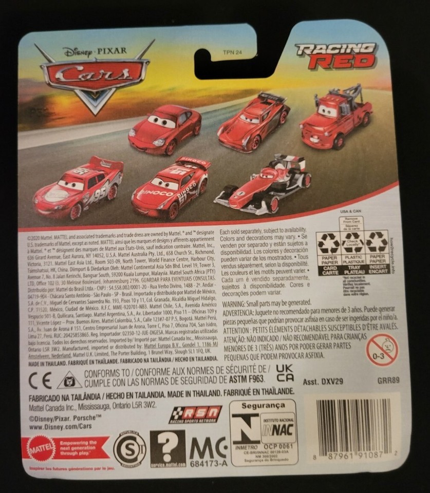 (2)Disney Pixar Cars..Racing Red..Dinoco Cuz Ramirez/Lightning McQueen ...