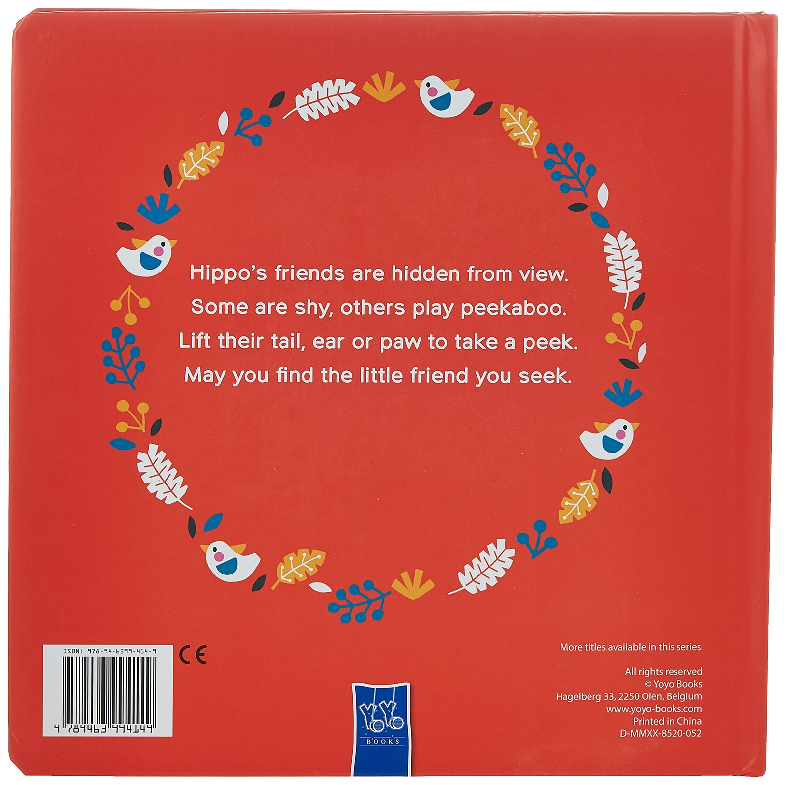 Yoyo Books Hippo Plays Peekaboo HBOOK NEW 9789463994149 | eBay