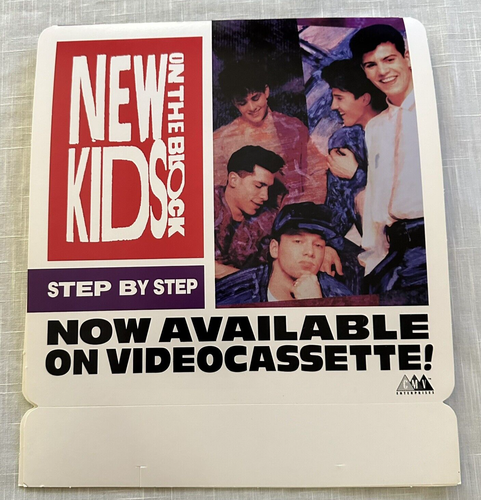 1990 NEW KIDS ON THE BLOCK "STEP BY STEP"CARDBOARD STAND-UP COUNTERTOP ...