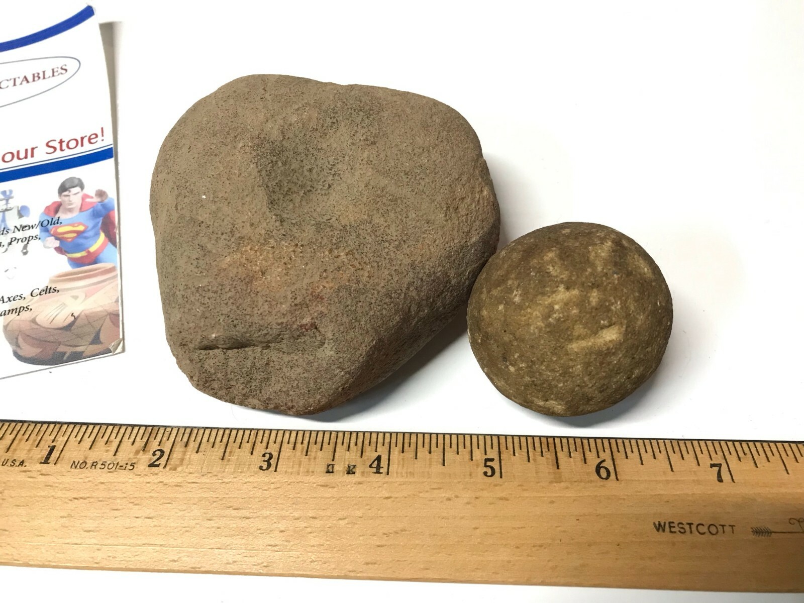 Native American Indian Nutter Cup Stone Grinding Stone & Ball Artifact ...