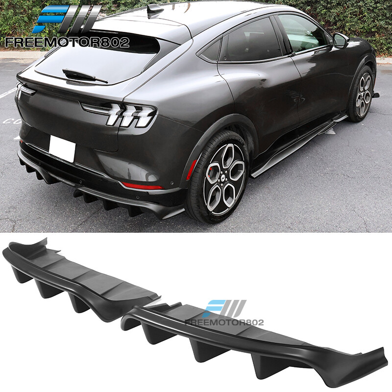 Fits 21-23 Ford Mustang Mach-E GT Matte Black Rear Bumper Lip Canard ...