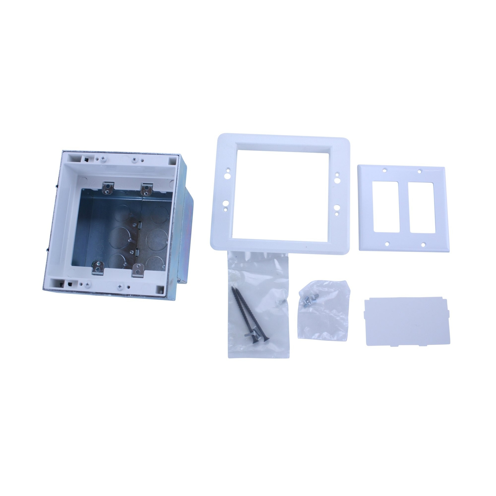 Arlington Industries Tvbs505-1 Tvbs505 Recessed Outlet Wall Plate Kit ...
