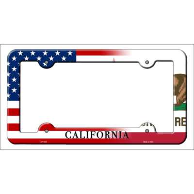 California|American Flag Novelty Metal License Plate Frame LPF-444 | eBay