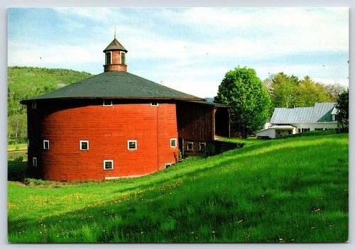 Vermont Barnet Old Round Barn Vintage Postcard Continental | eBay