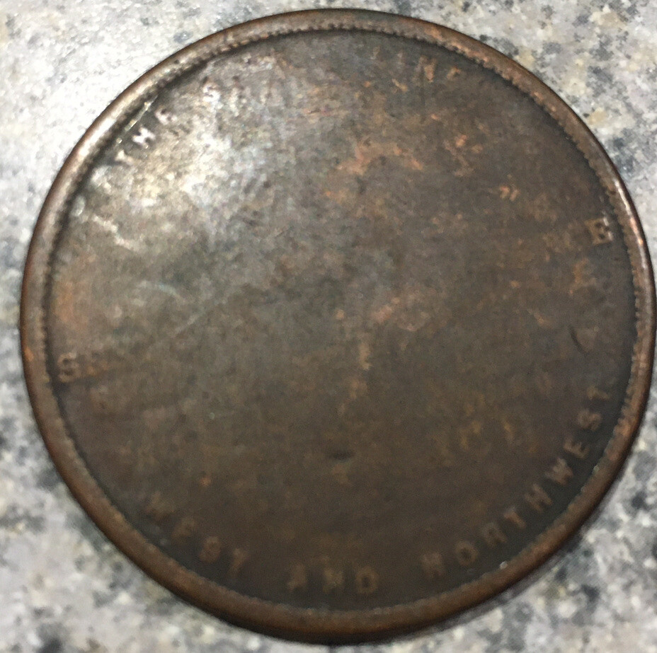 OLD RARE VINTAGE ANTIQUE RAILROAD MEDAL COIN TOKEN THE SHORE LINE ...