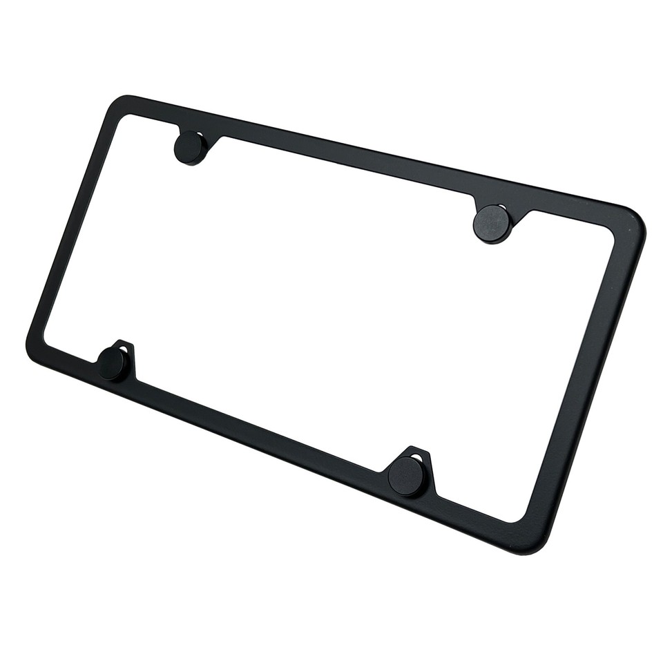 Car Truck License plate frame Stainless Steel with Metal screw caps 4 ...