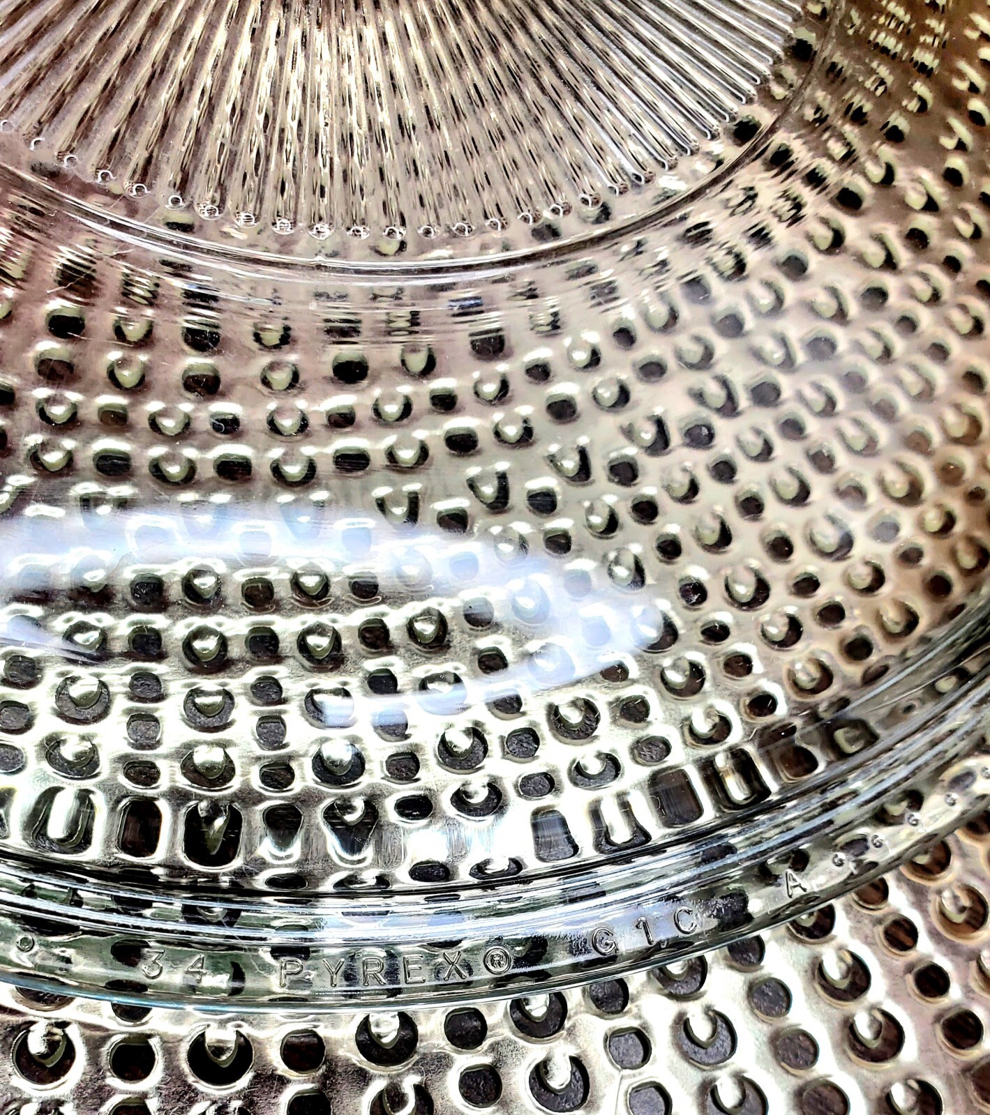 Pyrex Vintage Round Glass Replacement Lid 34 G1C 8 1/2 Inch - 8" lip ...