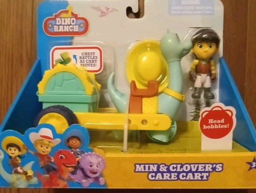 Dino Ranch MIN & CLOVER’S CARE CART Figures Playset New Dinosaur Hat ...