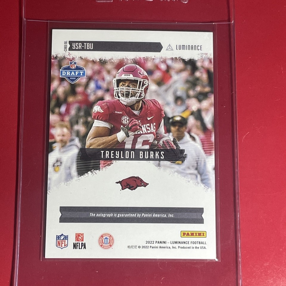 2022 Luminance Treylon Burks RC Sparkle On Card Auto Variation Titans ...