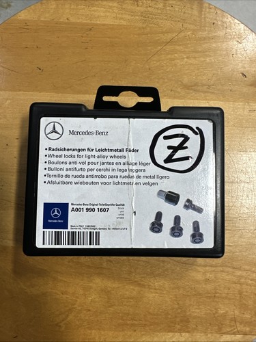 Authentic OEM Mercedes-Benz Wheel Lock Kit A001 990 1607 Black Color ...
