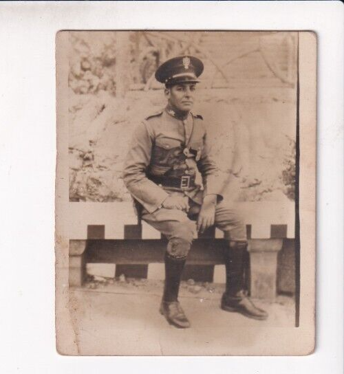 CUBAN MILITARY & POLICE UNIFORMED SEATED OFFICER CUBA 1920s OLD Photo Y ...