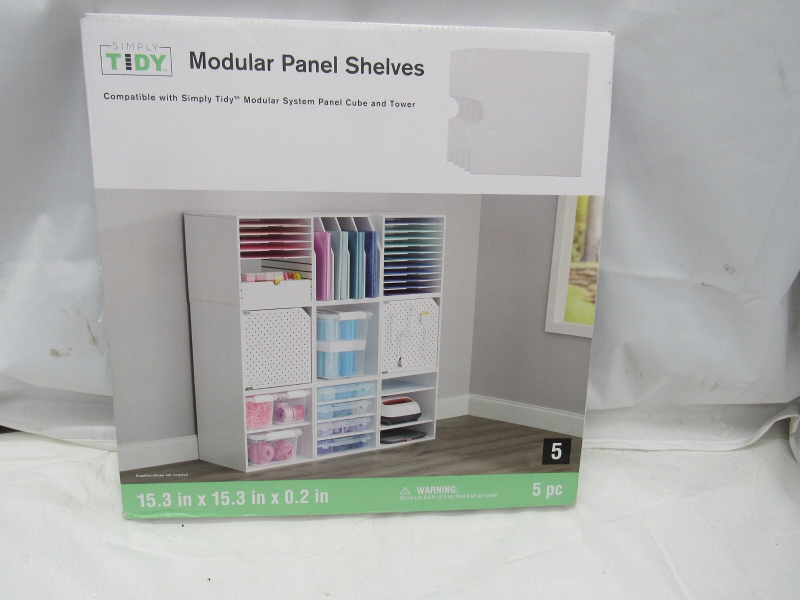 Simply Tidy Modular Panel Shelves 5 Pieces 15.3" .3" x 0.2" 624093 ...