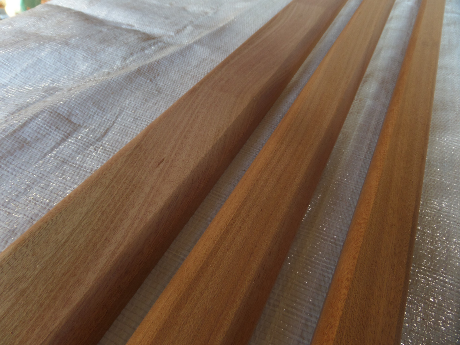 hardwood garden bench slats Sapele 1.22m (4ft) x 35mm x 25mm lath trim ...