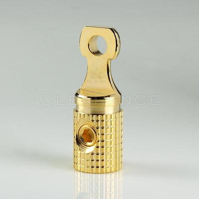 NEW 24K GOLD PLATED RING TERMINAL 5/16” HOLE 0 GAUGE 5/16"EYELET FREE ...