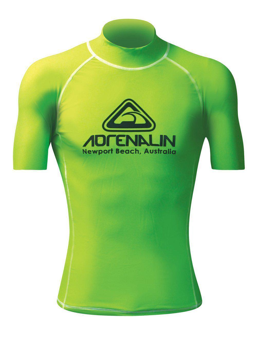 Adrenalin Rashie Vivid Short Sleeve Adult Rash Guard (Lime) - Small | eBay