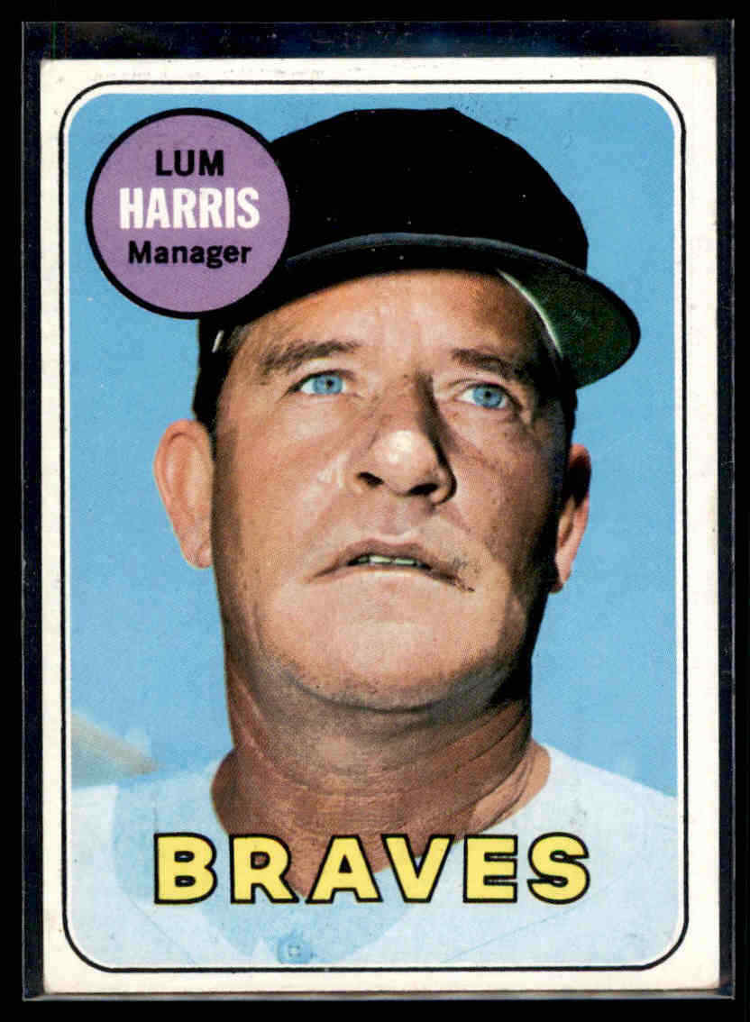 1969 Topps Lum Harris MGR #196 Atlanta Braves | eBay
