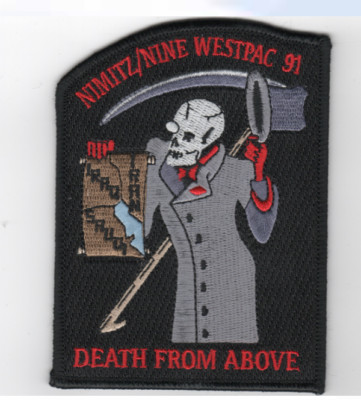 4.5" NAVY CV-68 CVW-9 DEATH FROM ABOVE EMBROIDERED PATCH | eBay