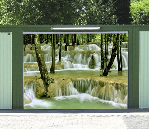 3D Forest Waterfall U154 Garage Door Murals Wall Print Decal Wall US ...
