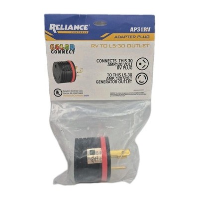 Reliance Generator Adapter Plug to Convert L5-30 to RV, Model# AP31RV ...