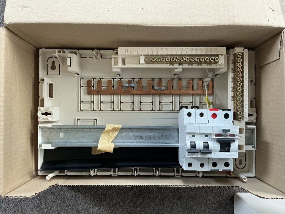 MEM consumer Unit 12 Way Plus RCD and 2 X 20amp MCB | eBay UK