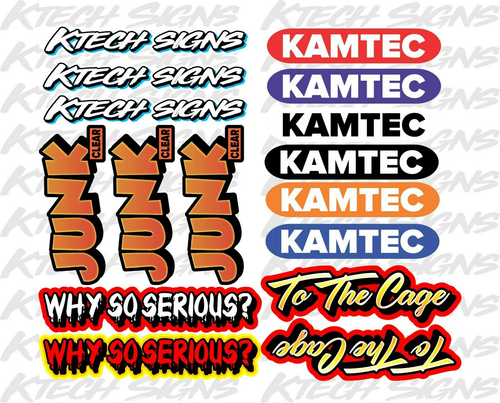 KTECH Banger Sticker Filler decal set Kamtec 1300 Saloon RC model ...