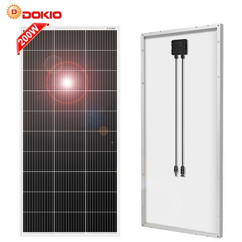 Dokio 200w Mono Solar Panel Monocrystalline for Home/Caravan/RV/Camper ...