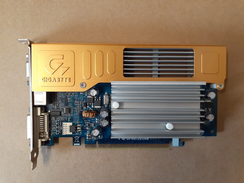 Gigabyte GV-NX72G128D PCI-E video card. GeForce 7200 GS VGA and DVi 128 ...