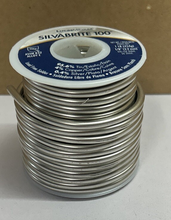 Silvabrite 100 Solder - 1 Roll (1LB) 95.6% TIN 4% Copper .4% Silver 747041567610 | eBay