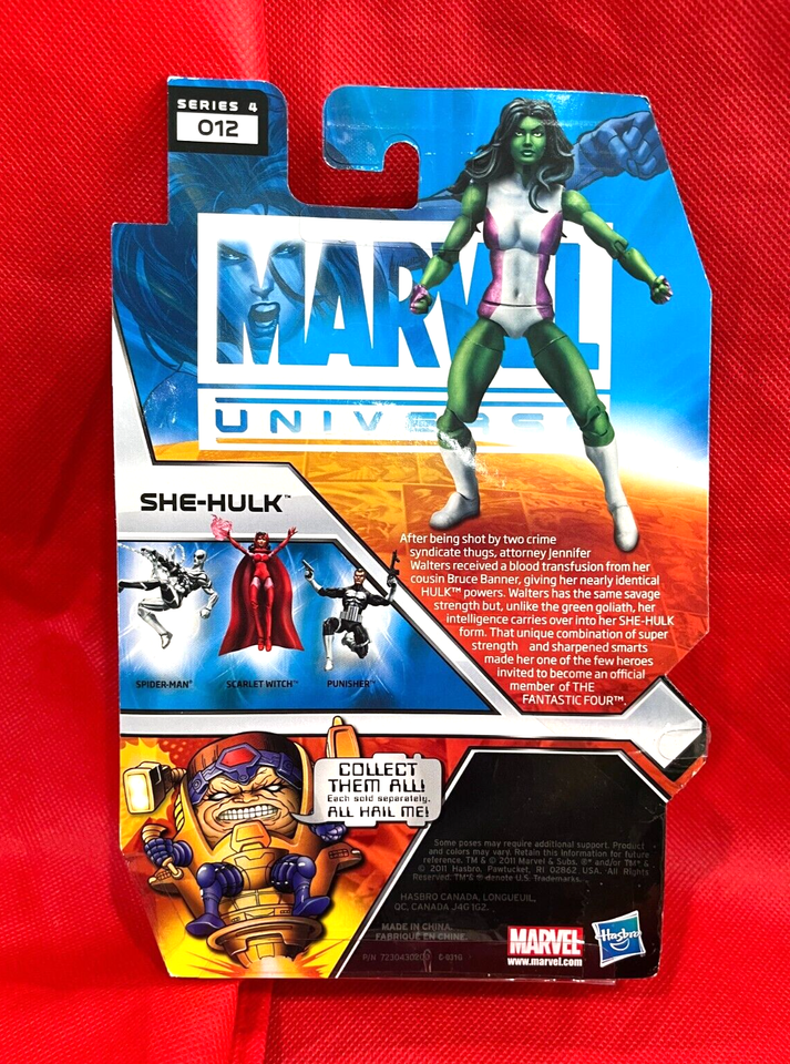 Marvel Universe Series GREEN HULK SHE-HULK COLOSSUS 3.75" figure Lot of ...