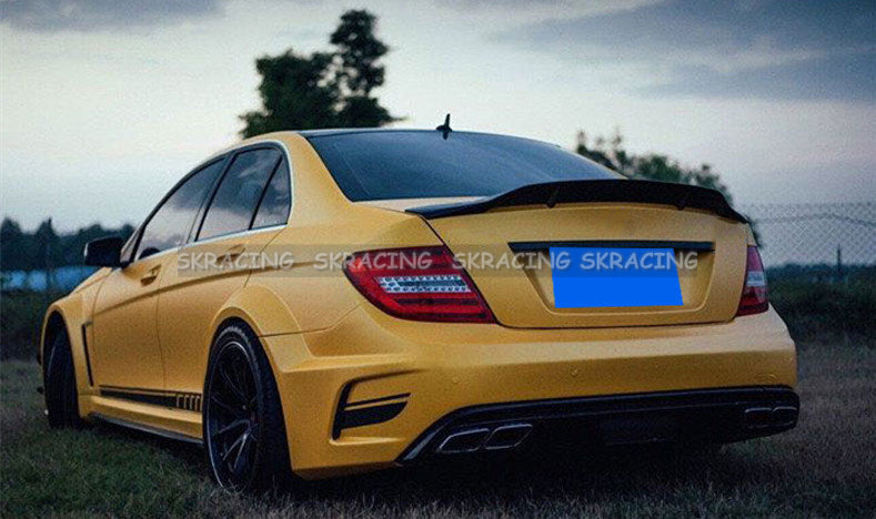 Forged CARBON FIBER DUCKBILL TRUNK SPOILER WING FOR 08-14 MERCEDES BENZ ...