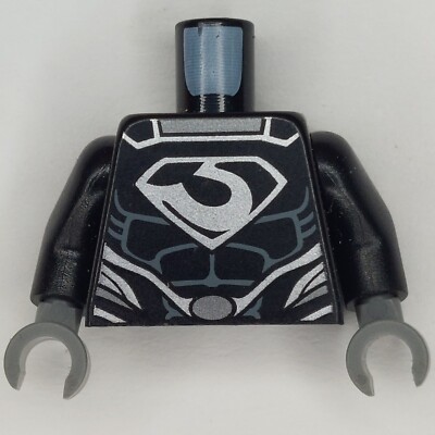 Lego D.C. General Zod Torso Shirt with Muscles, Silver Chest Emblem ...