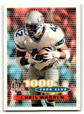 1996 Topps #124 Chris Warren Seattle Seahawks Football Cards EX/NM ID ...