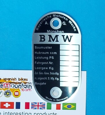 BMW METAL PLATE INDENTIFIER MODEL VARIUS YEARS NEW METAL PLATE MODEL ...