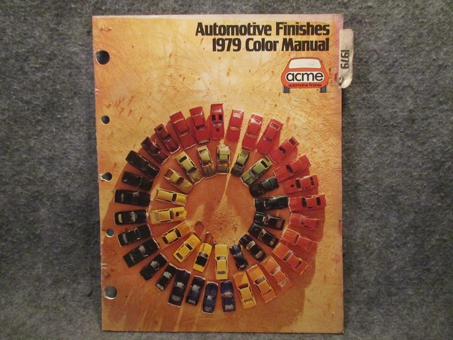 1979 ACME Automotive Finishes Color Manual Guide Chrysler Ford Dodge ...