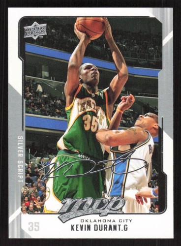 2008 UPPER DECK MVP KEVIN DURANT 148 MINT SILVER SCRIPT OKLAHOMA CITY ...