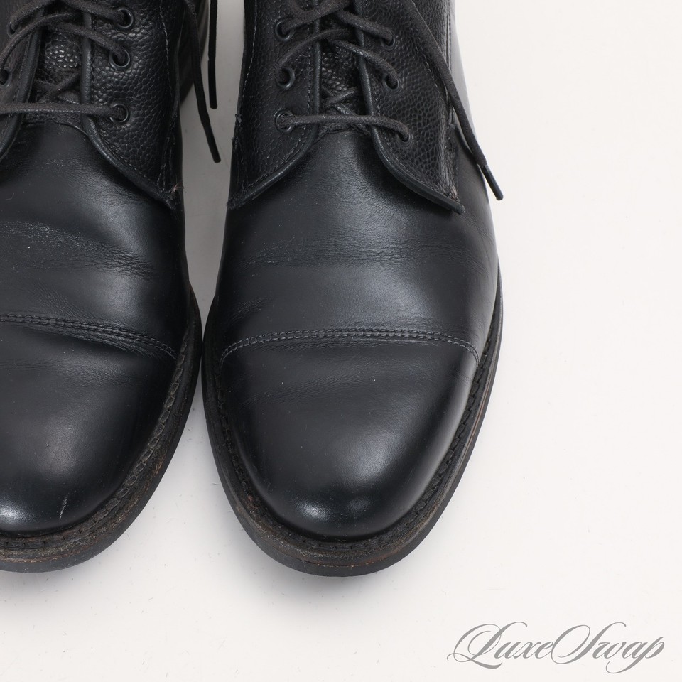 Allen Edmonds The Sullivan Street Black Grained Leather Cap Toe Boots ...