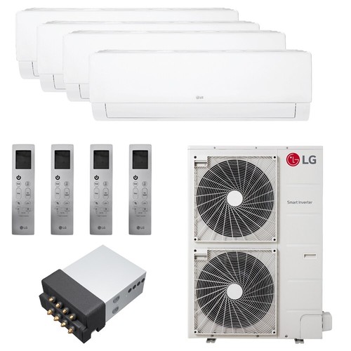 LG Ductless Mini Split LGRED° Heat Pump System - 4-Zone - 48k BTU ...