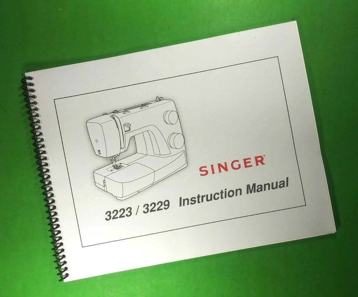 Singer 3223 / 3229 Instruction Manual English Only 36 Pages With Clear ...