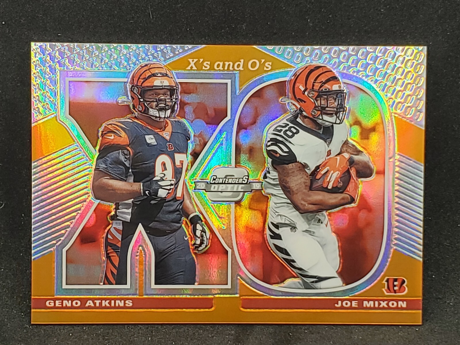 2019 Contenders Optic JOE MIXON / Geno Atkins X's and O's/50 Orange ...
