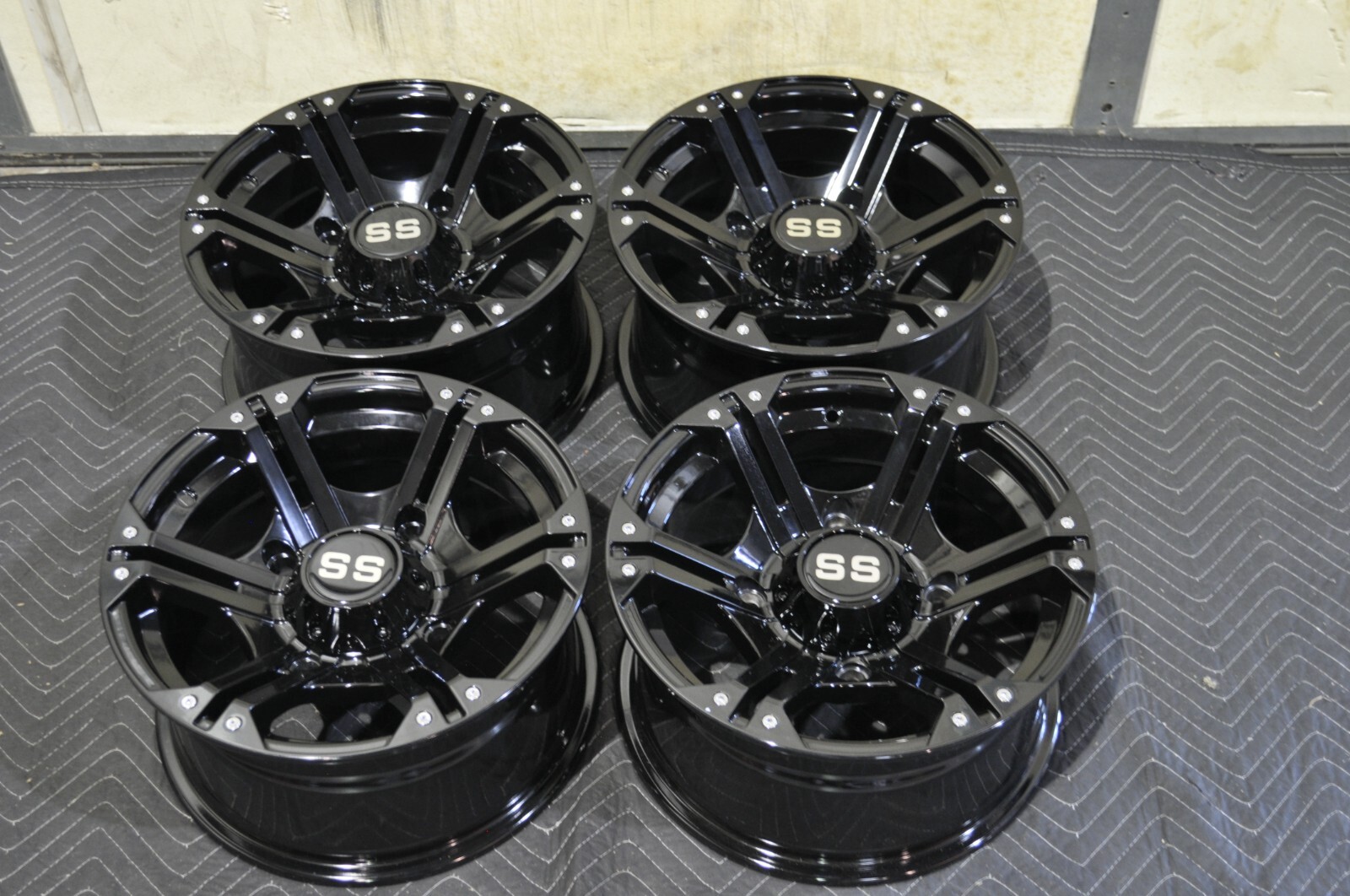 2014 Polaris Ranger XP1000 14" Viper Black ATV/UTV Aluminum Wheels (Set ...