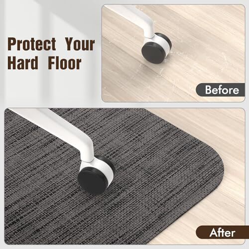Office Chair Mat for Hardwood Floor and Low Pile Carpet, 45"x 53" Desk ...