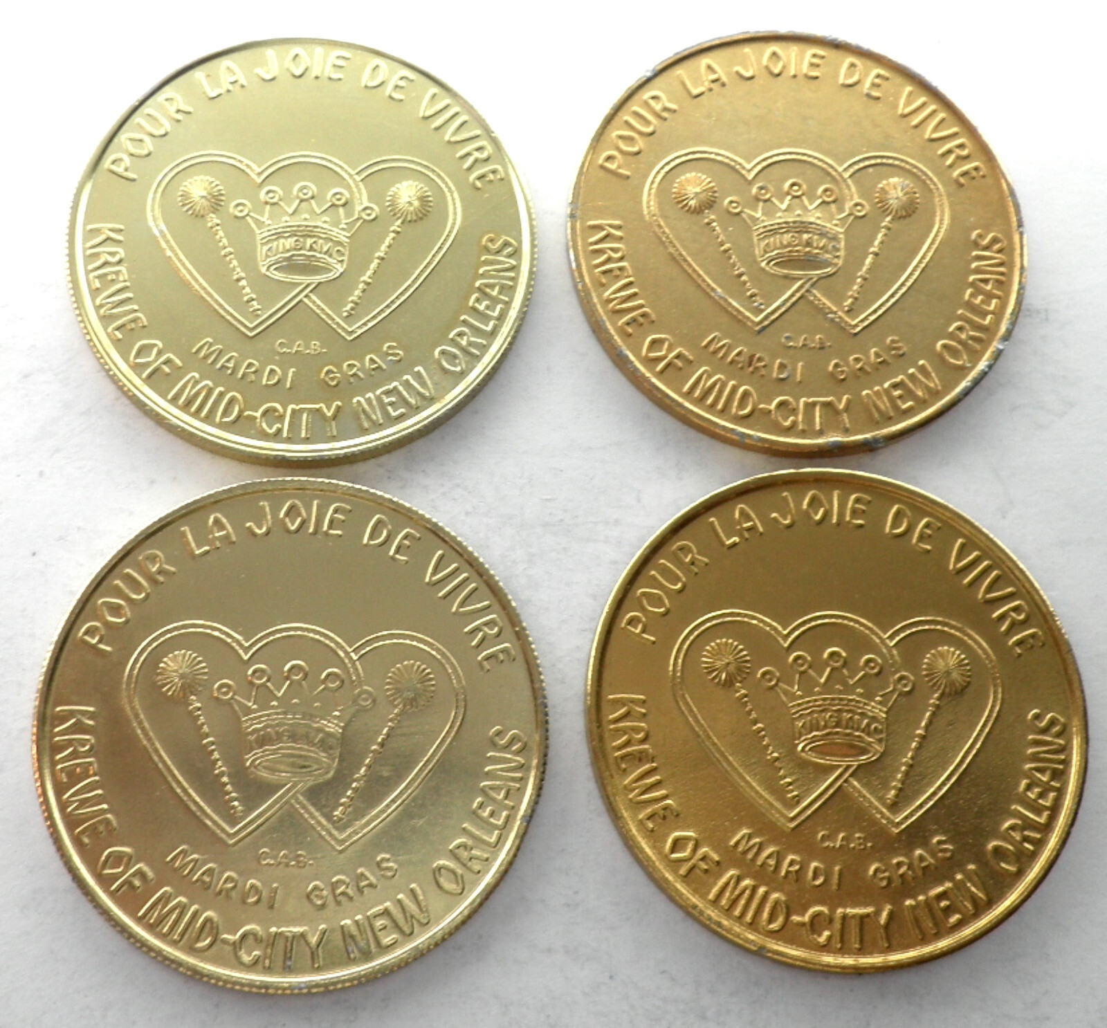 NEW ORLEANS MARDI GRAS, KREWE OF MID-CITY 4 Doubloons. 2F8.5 | eBay UK