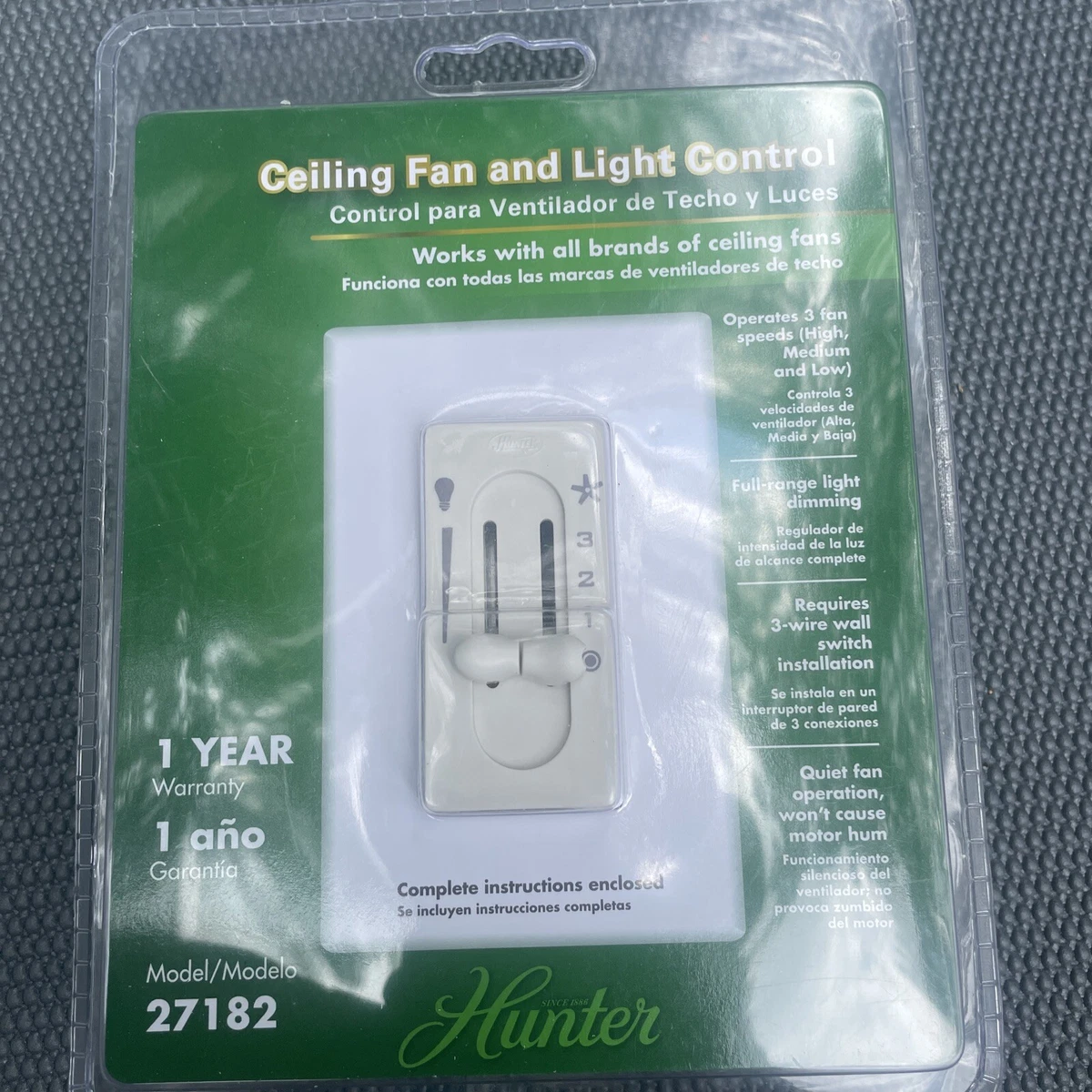 Hunter Ceiling Fan And Light Control Model 27182 | Shelly Lighting