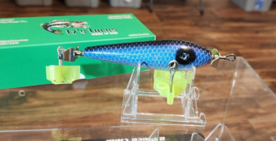 3.5" Heddon style sinking underwater minnow ( blue minnow 1 ) | eBay