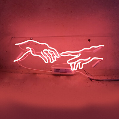 Touch Neon Sign Light Home Room Wall Decor Handmade Real Glass Tube ...