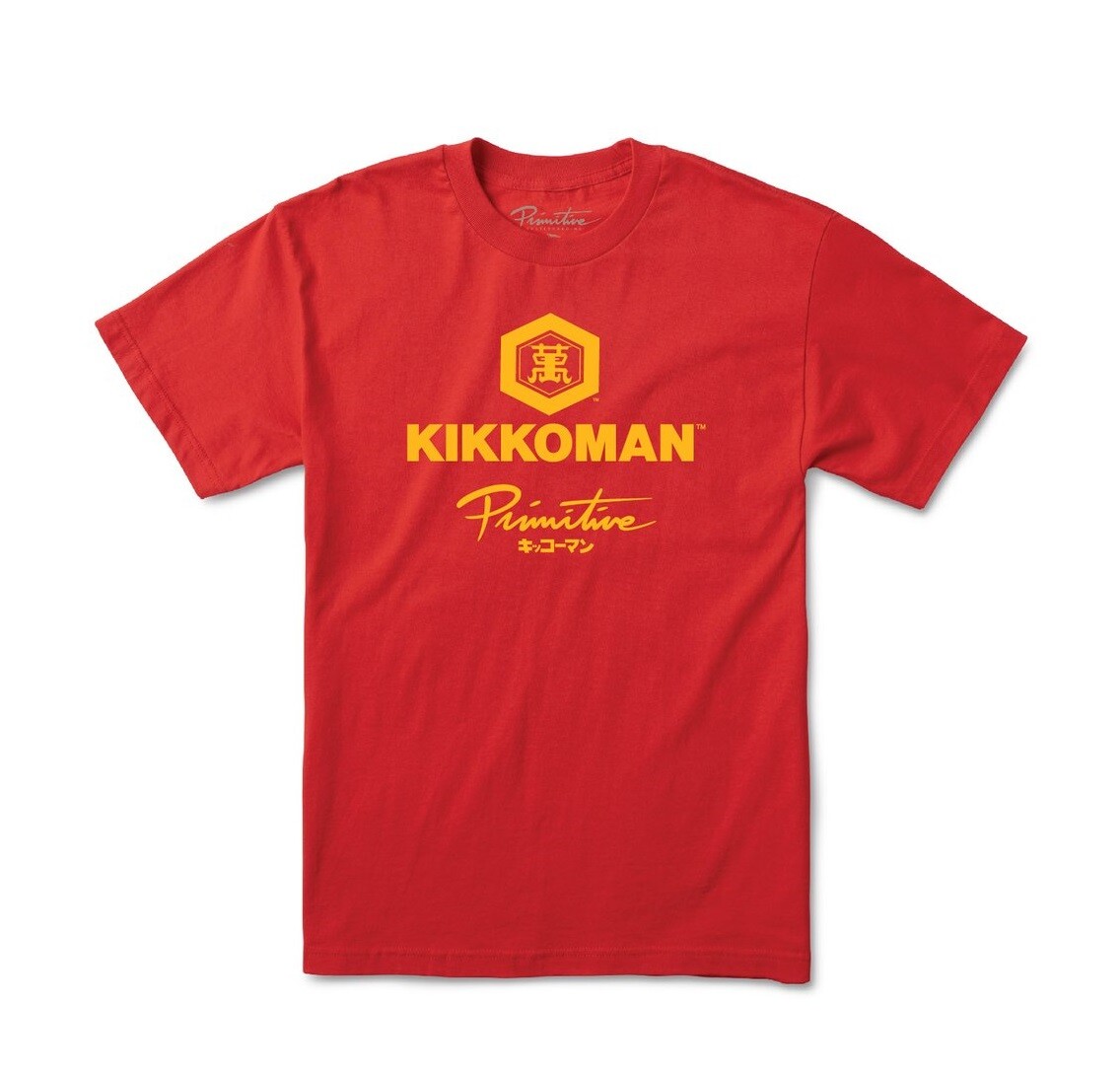 Primitive KIKKOMAN SAUCE TEE Black White Red Graphic S/S Regular Men's ...