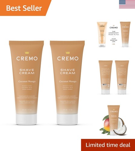 Concentrated Coconut Mango Shaving Cream - 2 Soft, Moisturizing Packs ...