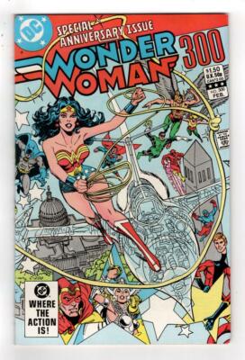 WONDER WOMAN 300 (NM-) 1ST LYTA TREVER( FURY) WRAP AROUND COVER (SHIPS ...